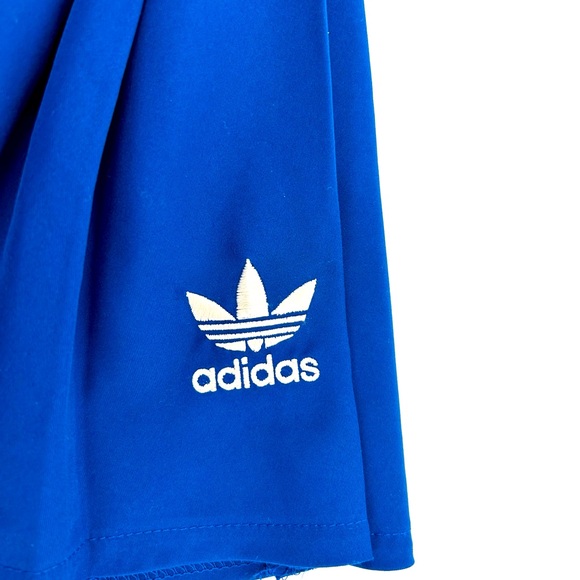 adidas | Skirts | Adidas Originals Logo Hem Pleated Skirt Royal Victory ...